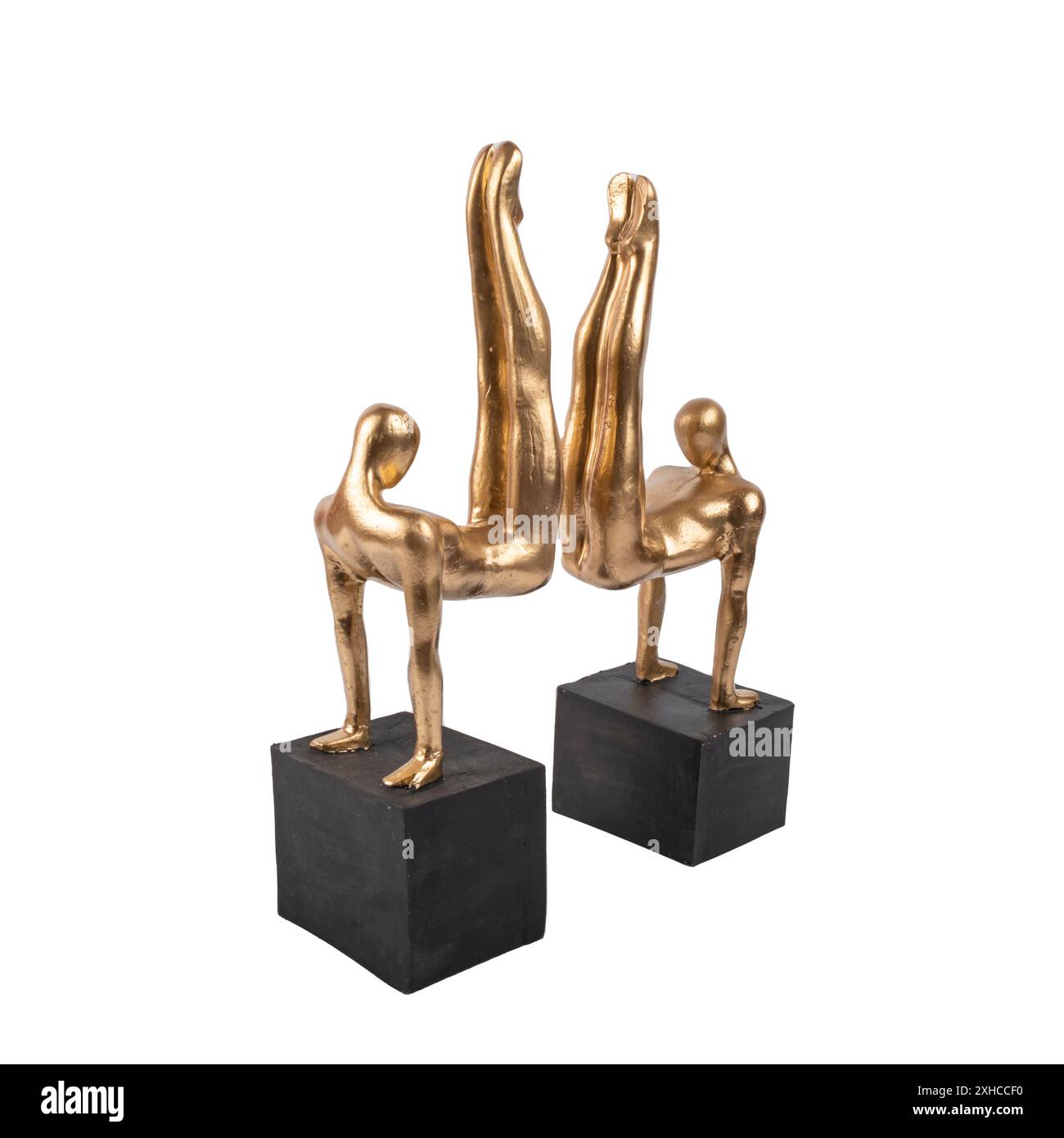 luxury decorative human figure metal object on white Stock Photo - Alamy