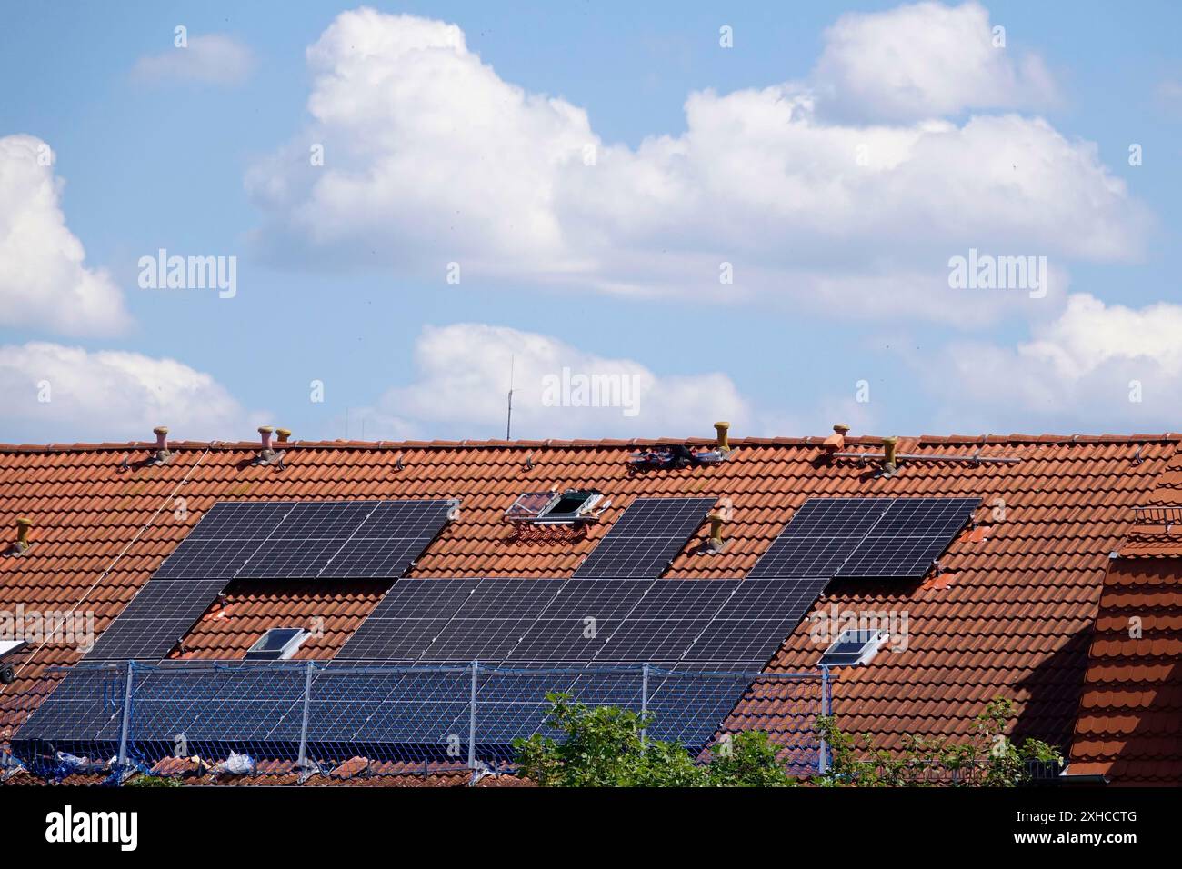 Installation of a solar system, Sommer, Germany Stock Photo - Alamy