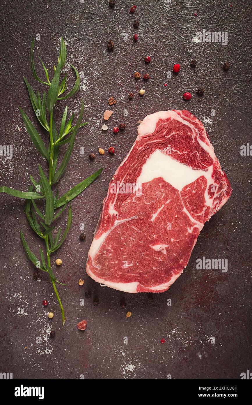 Raw rib eye steak hi-res stock photography and images - Alamy
