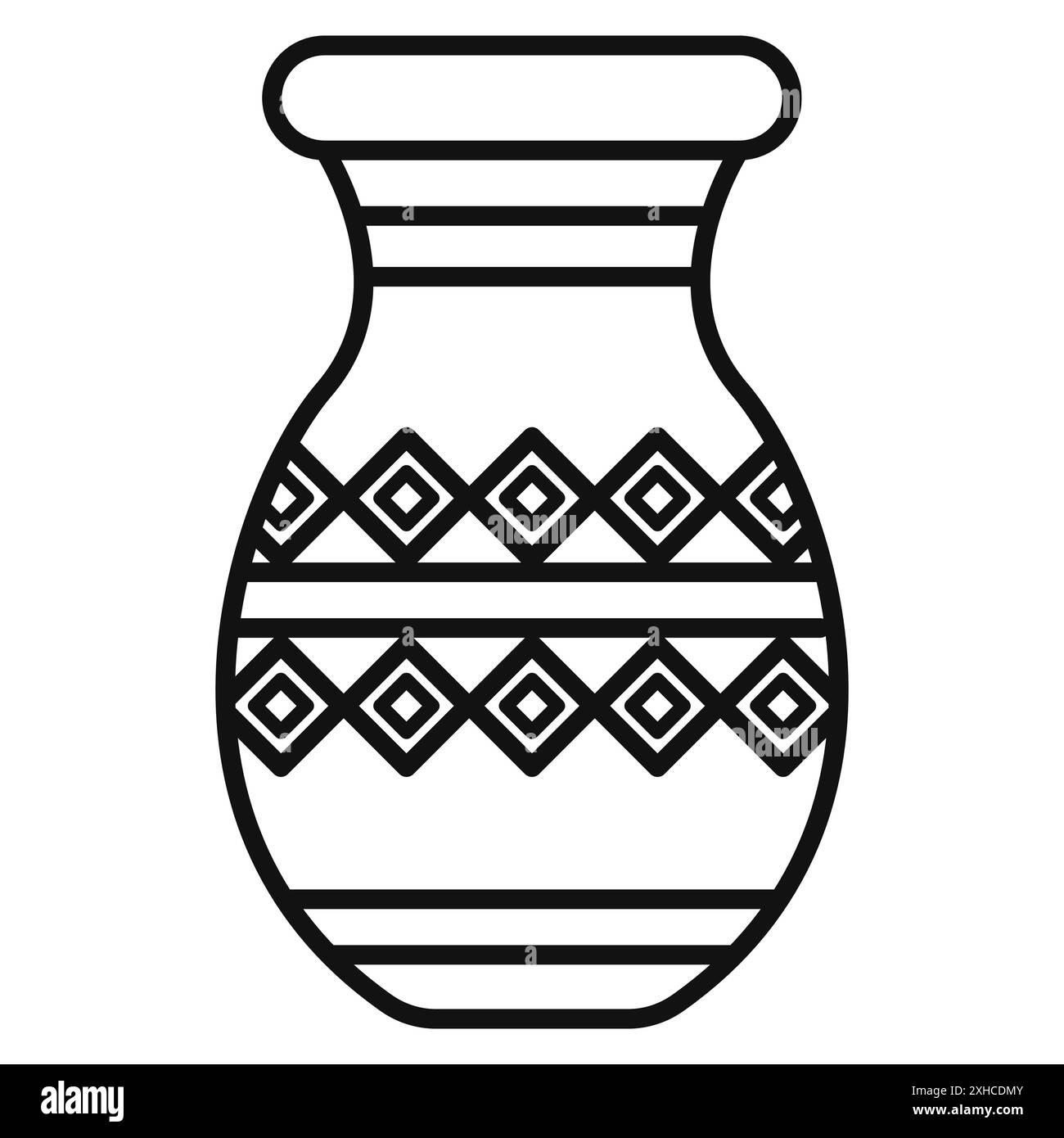 Indian pot icon Vector symbol or sign set collection in black and white ...