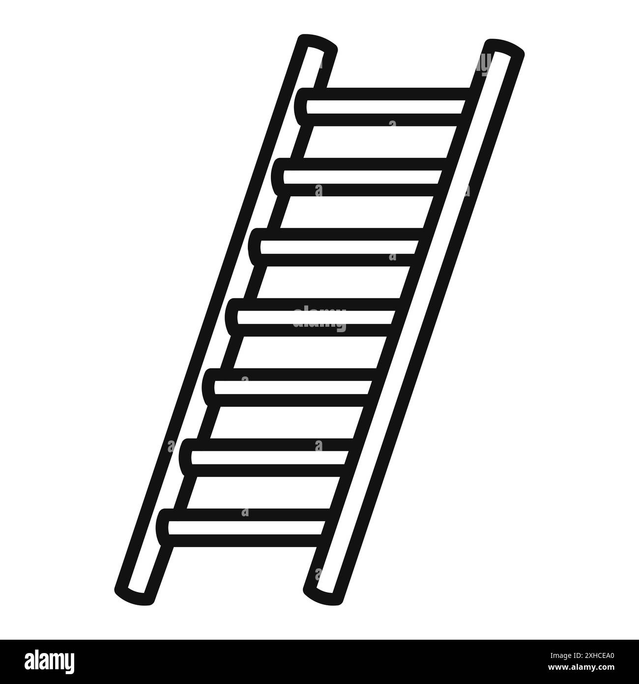 Ladder icon Vector symbol or sign set collection in black and white ...