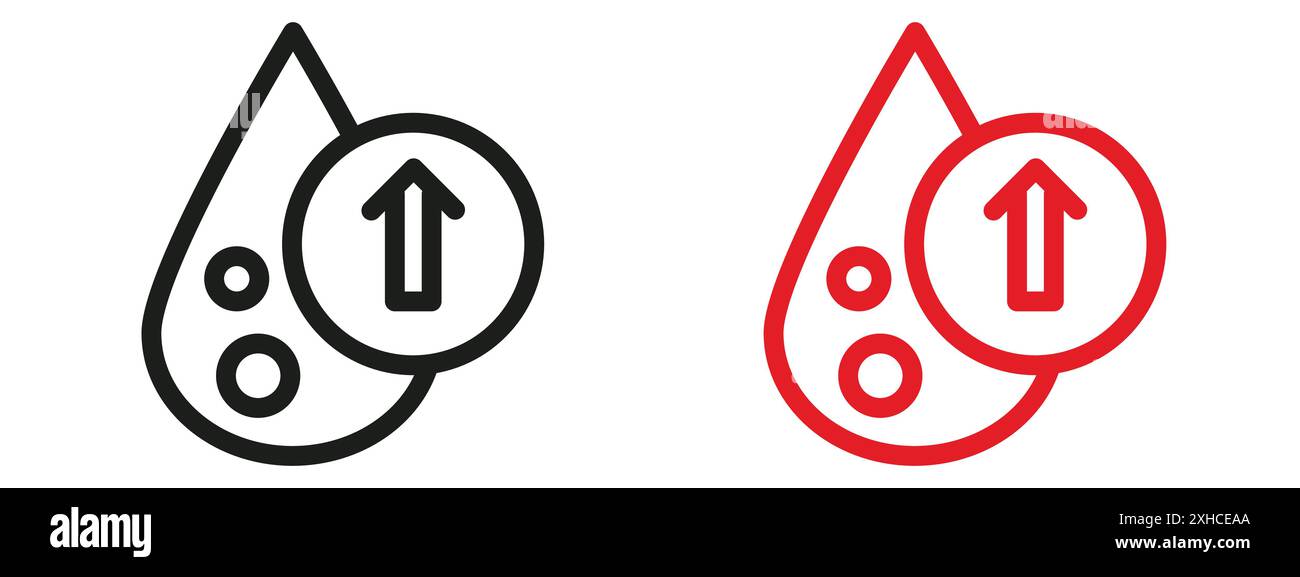 High cholesterol icon Vector symbol or sign set collection in black and ...