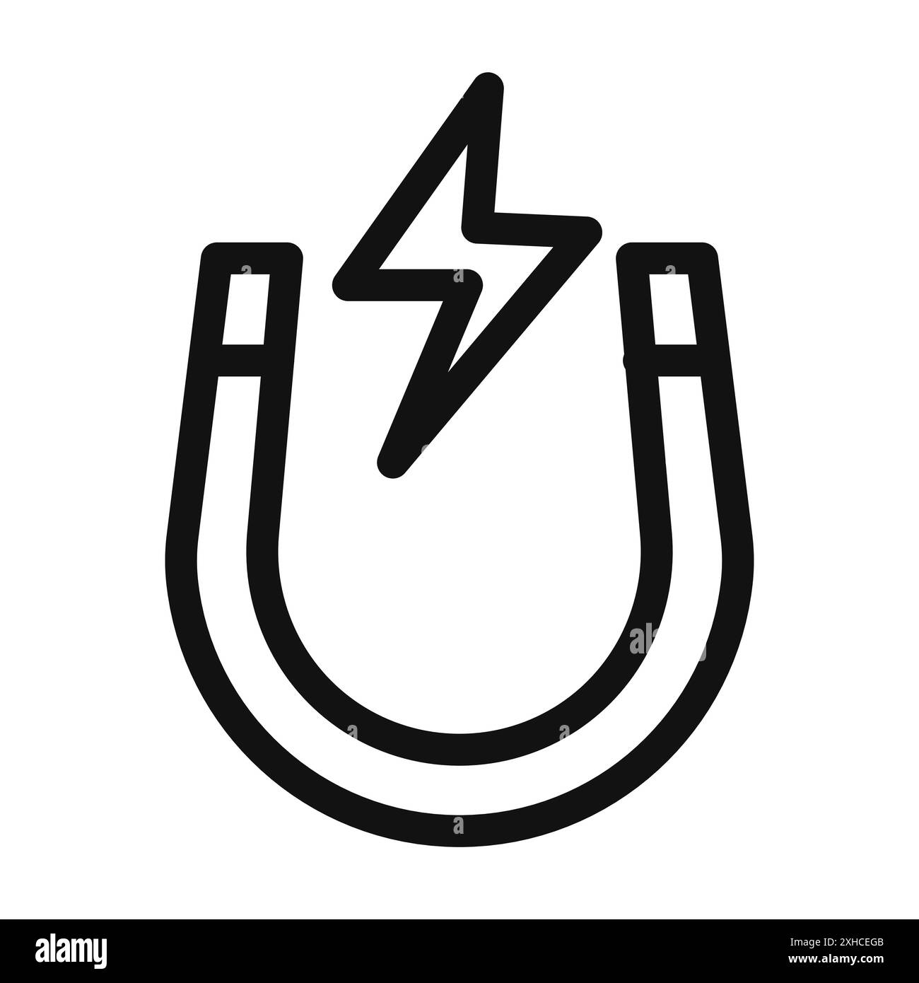 Magnet icon Vector symbol or sign set collection in black and white ...