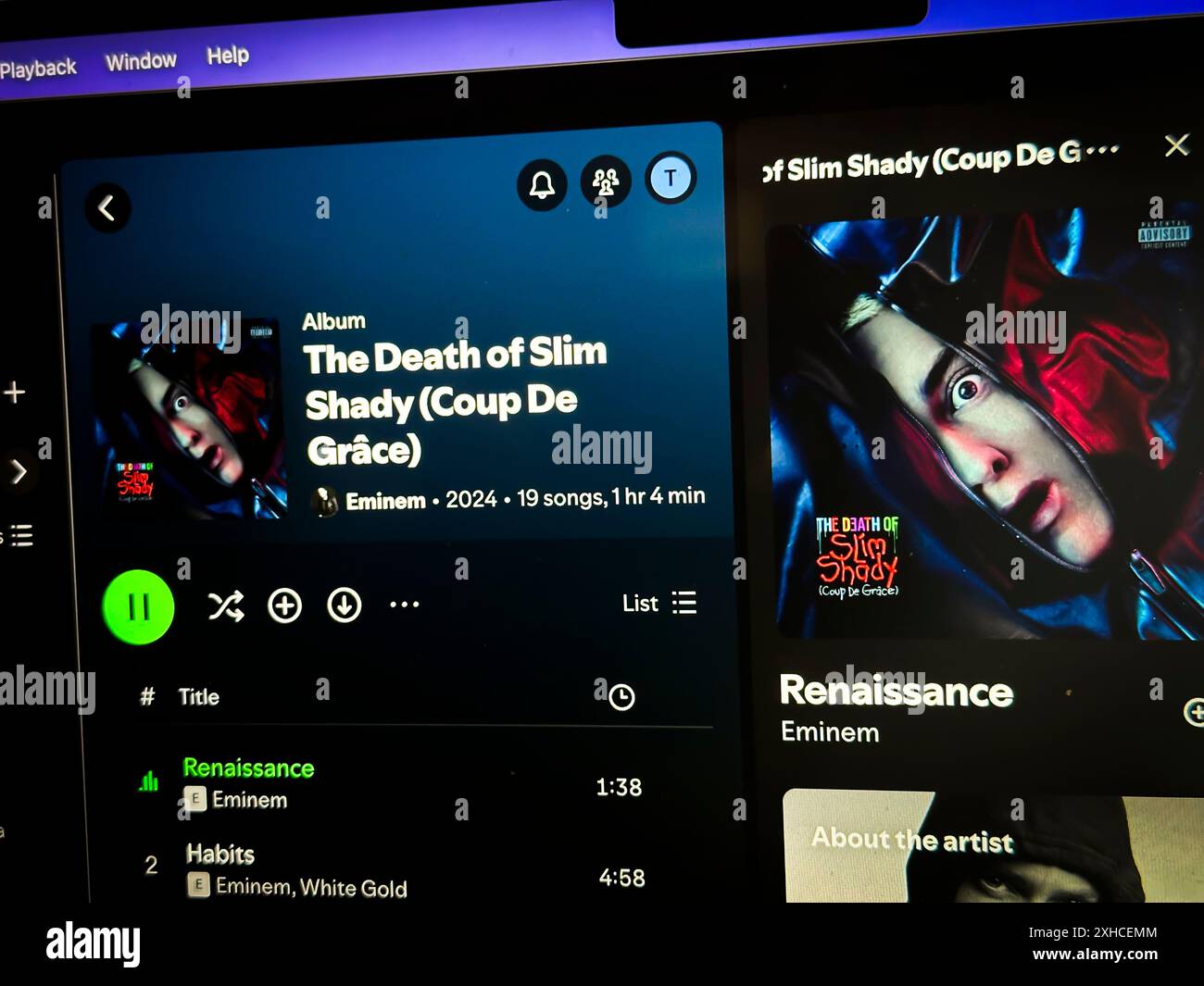 Los Angeles, California, USA. 13th July, 2024. Eminem's new rap album ...