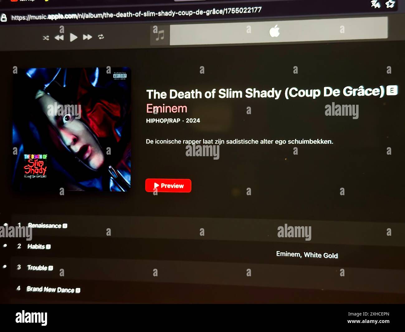 Los Angeles, California, USA. 13th July, 2024. Eminem's new rap album ...