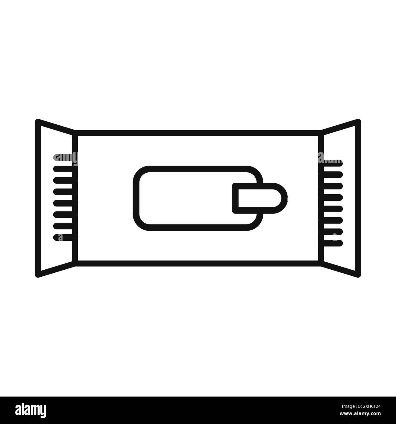 Makeup remover wipes icon Vector symbol or sign set collection in black ...