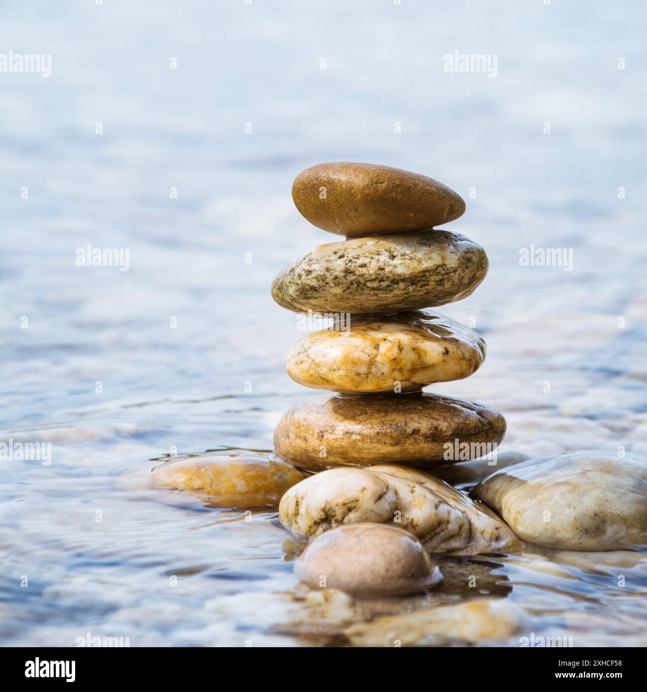 Stack of pebbles on stony beach hi-res stock photography and images - Alamy