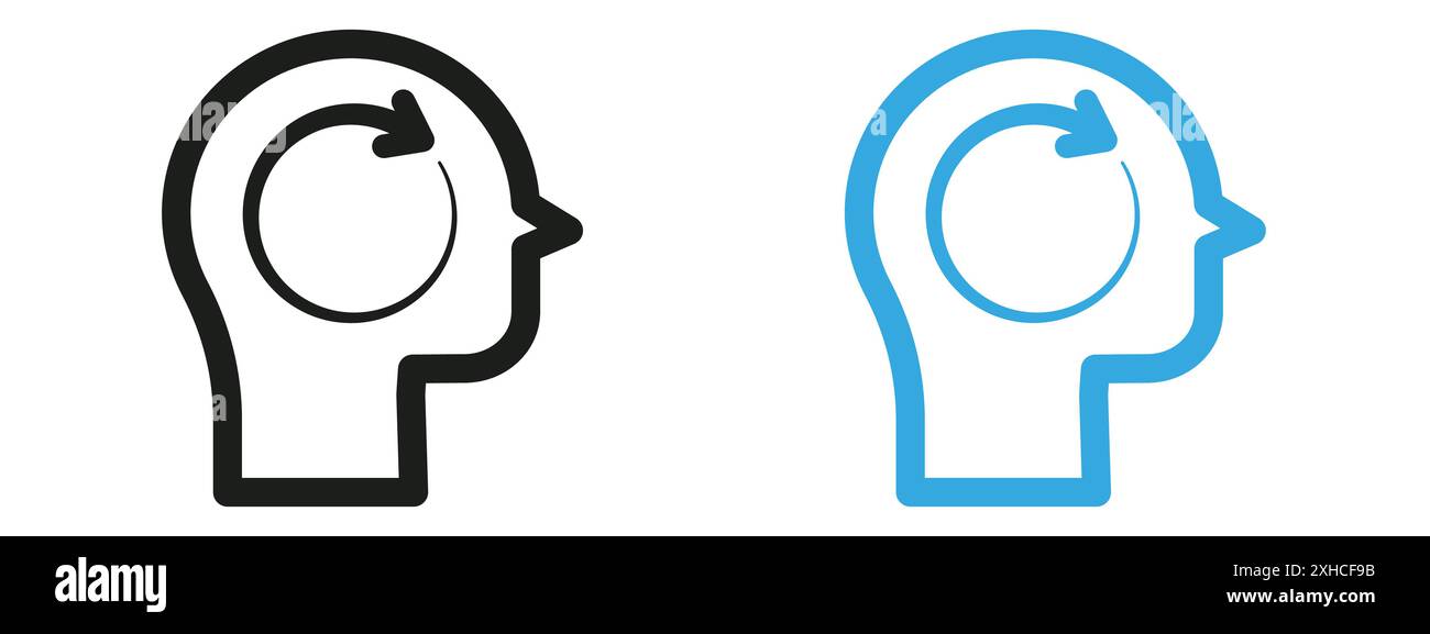 Memory recall icon Vector symbol or sign set collection in black and ...