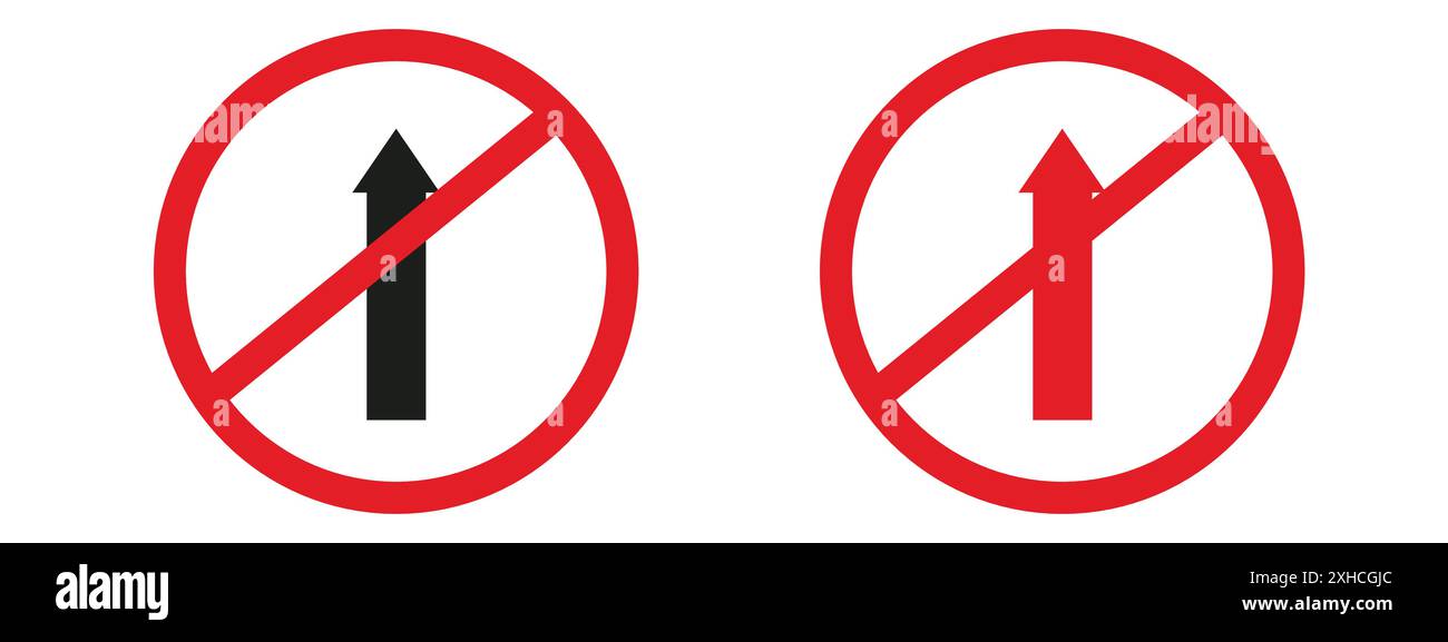 No entry sign Vector symbol or sign set collection in black and white ...