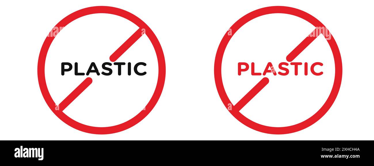 Ban plastic poster Stock Vector Images - Alamy