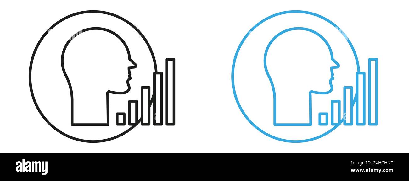 Personal development icon Vector symbol or sign set collection in black ...