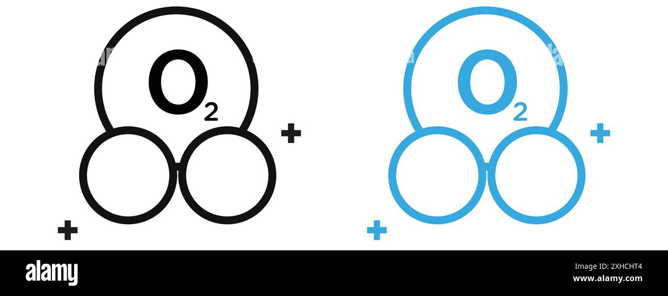 Ozonation icon Vector symbol or sign set collection in black and white ...