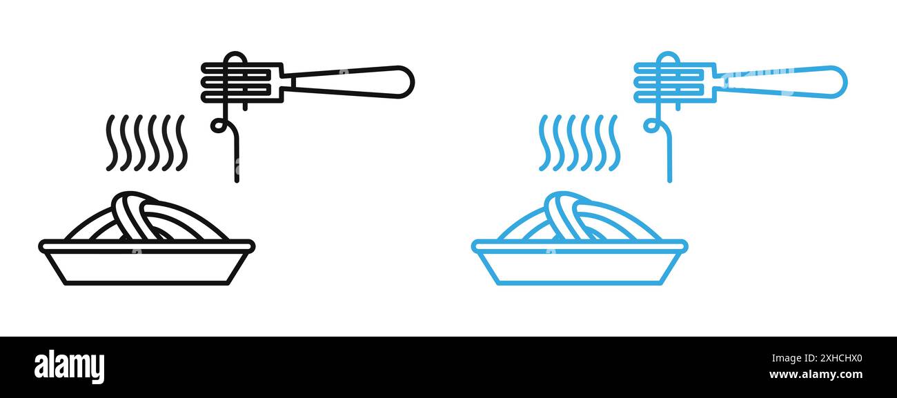 Pasta dish in white Stock Vector Images - Alamy