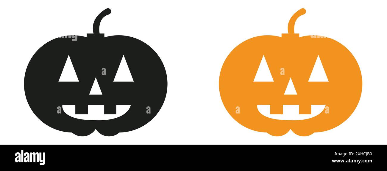 Evil pumpkin in outline hi-res stock photography and images - Alamy