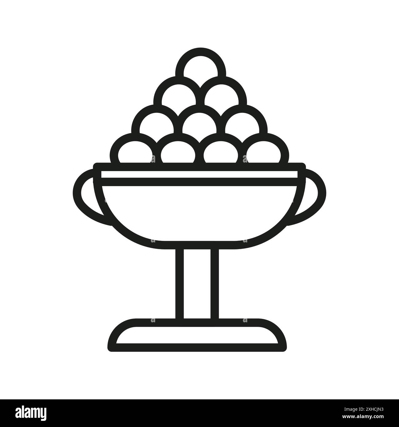 Ramadan breakfast icon Vector symbol or sign set collection in black ...