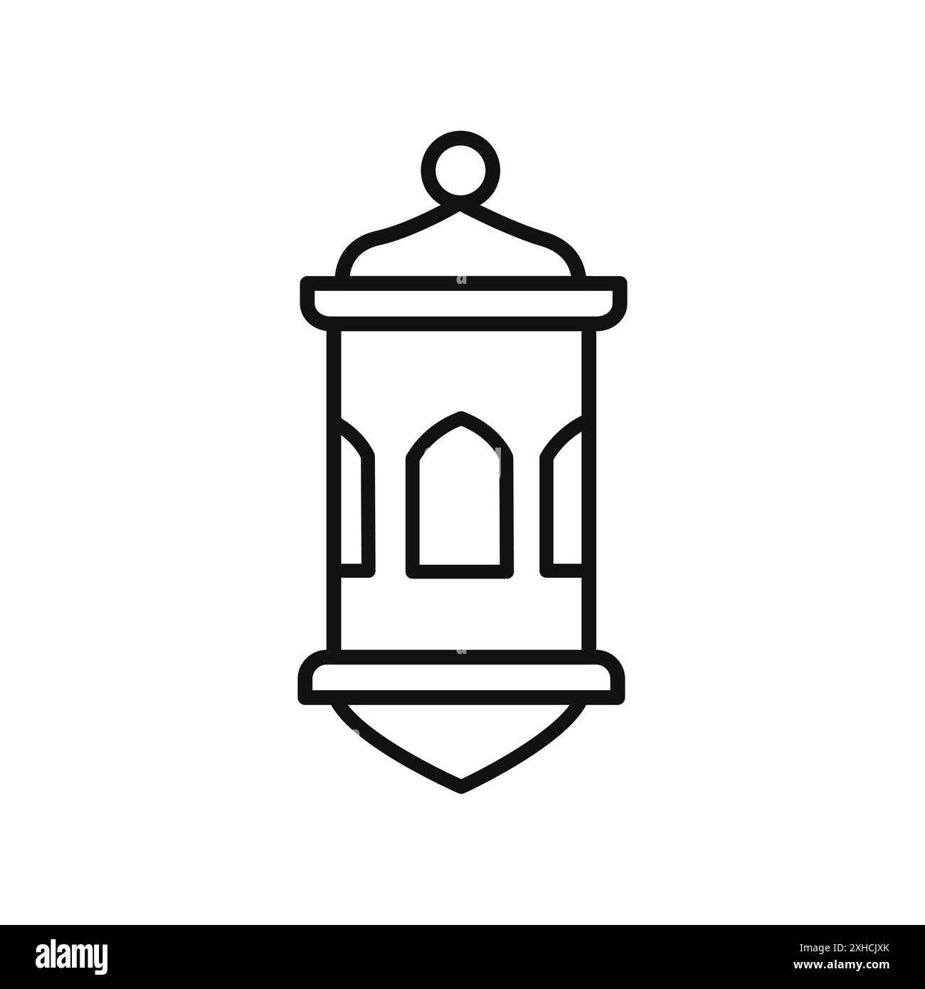 Ramadan lantern icon Vector symbol or sign set collection in black and ...