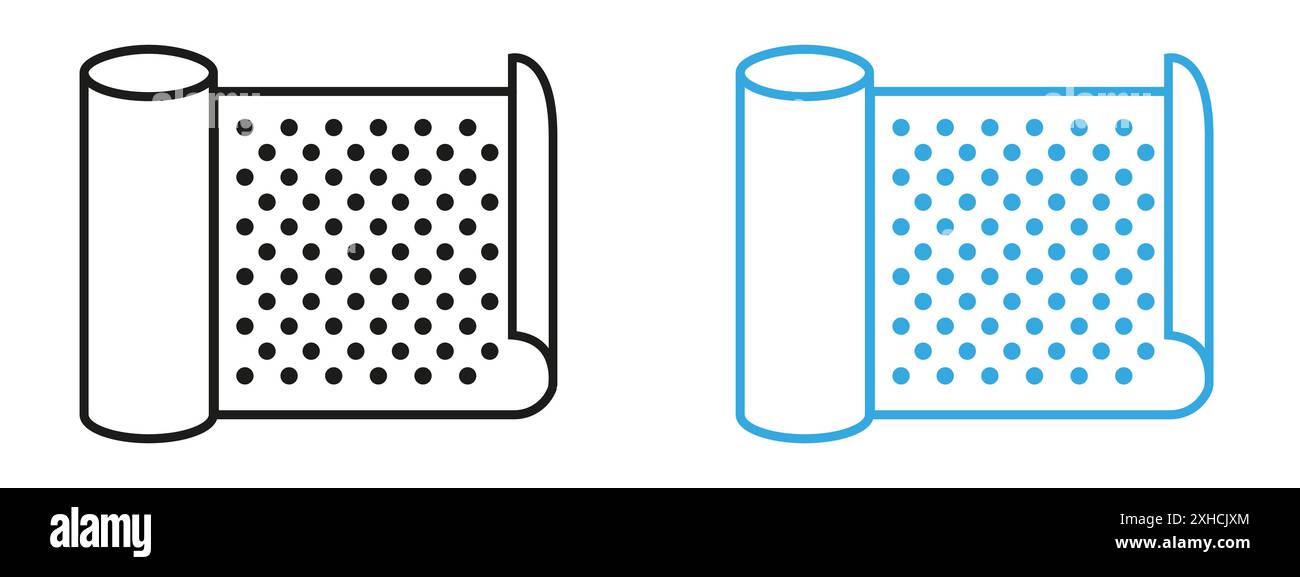 Sandpaper icon Vector symbol or sign set collection in black and white ...