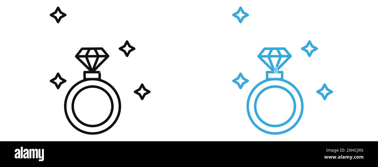 Ring icon Vector symbol or sign set collection in black and white ...