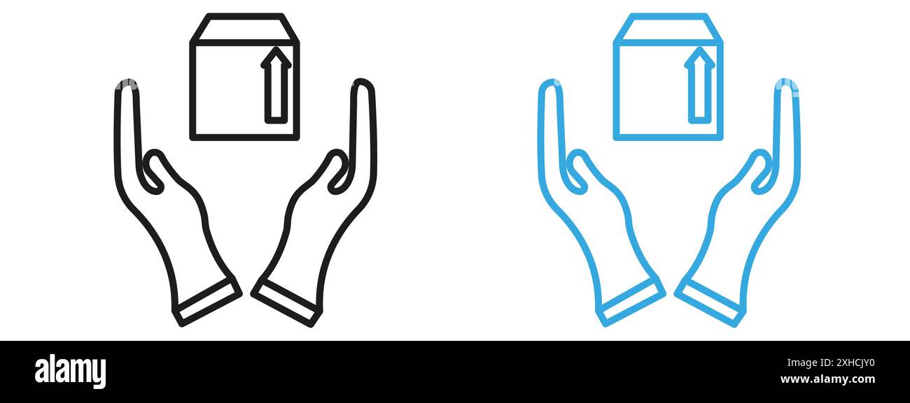 Safe delivery icon Vector symbol or sign set collection in black and ...