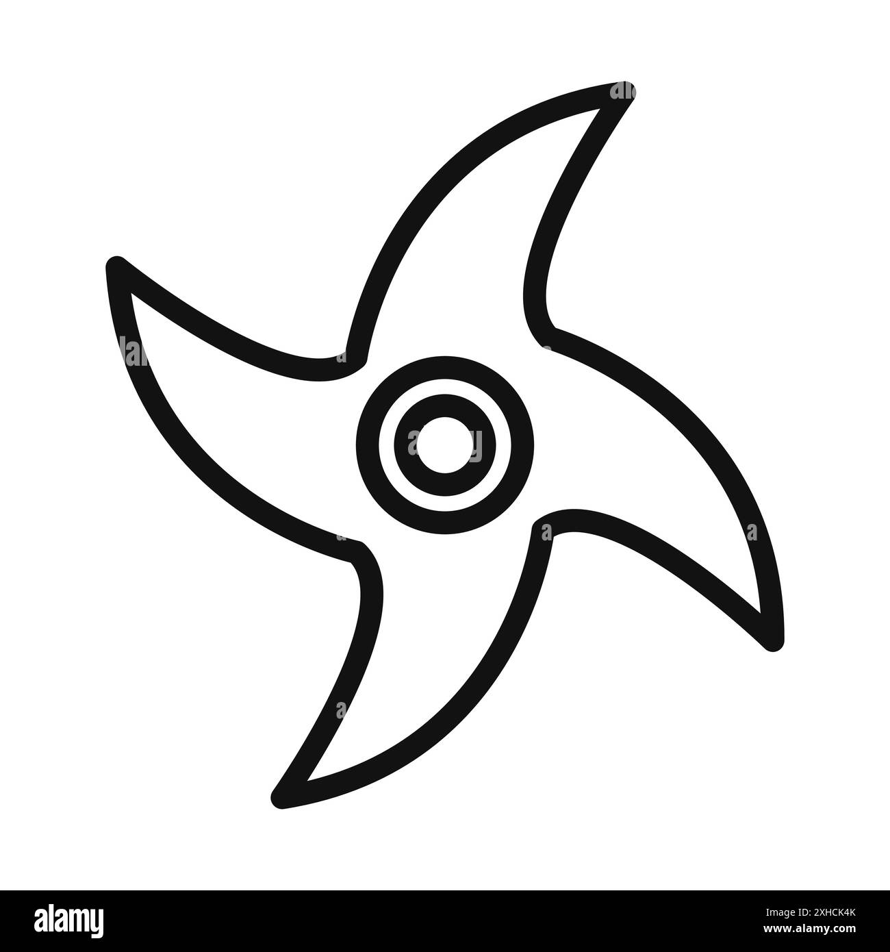 Shuriken icon Vector symbol or sign set collection in black and white ...