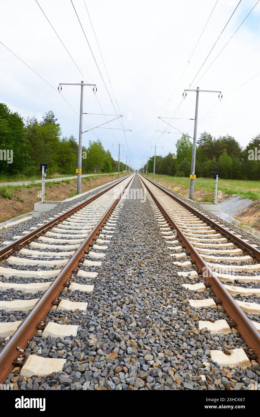 Railway tracks, Railroad tracks Stock Photo - Alamy