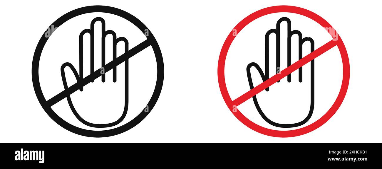 Stop sign Vector symbol or sign set collection in black and white ...