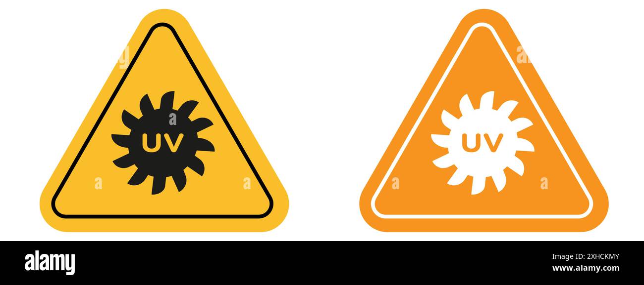 UV light do not look sign Vector symbol or sign set collection in black ...