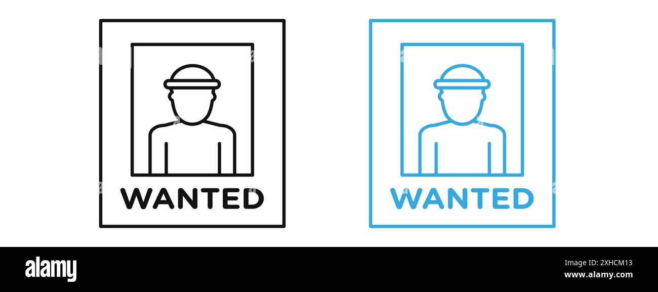Black wanted poster icon isolated hi-res stock photography and images ...
