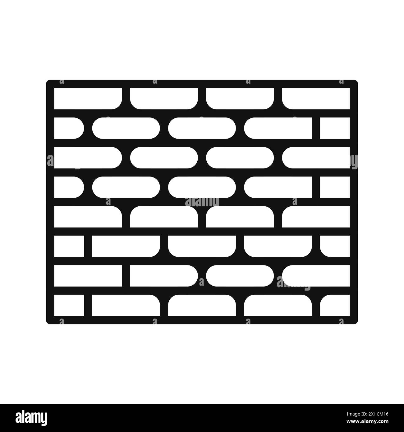 Wall icon Vector symbol or sign set collection in black and white ...