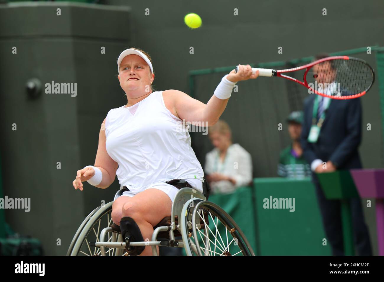 Aniek van Koot of the Netherlands in the womens wheelchair singles ...