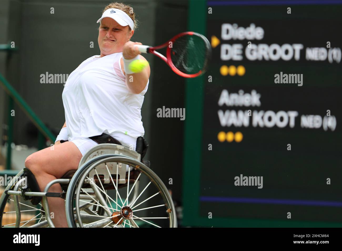 Aniek van Koot of the Netherlands finished runner-up in the final of ...