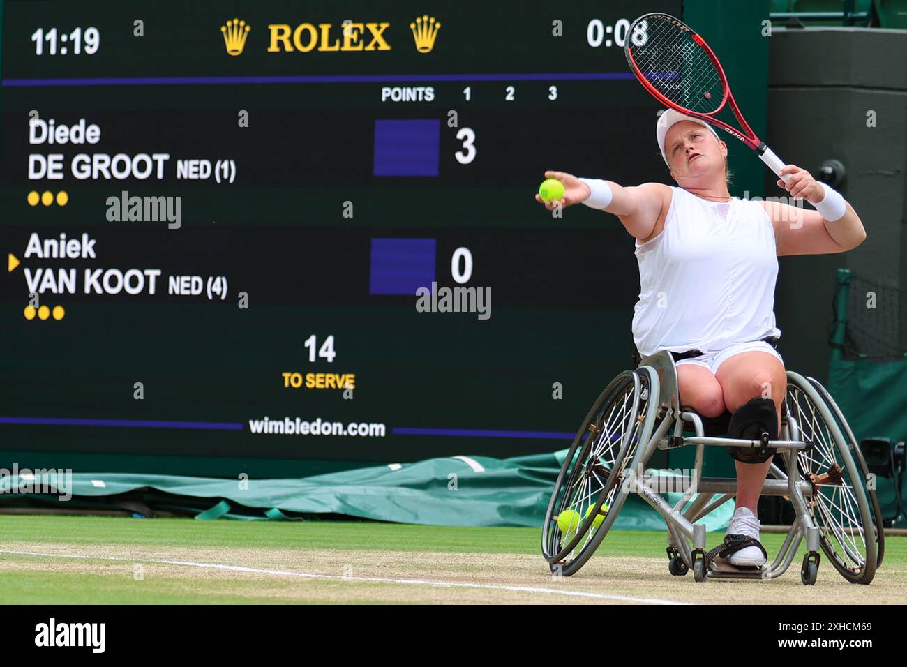 Aniek van Koot of the Netherlands finished runner-up in the final of ...