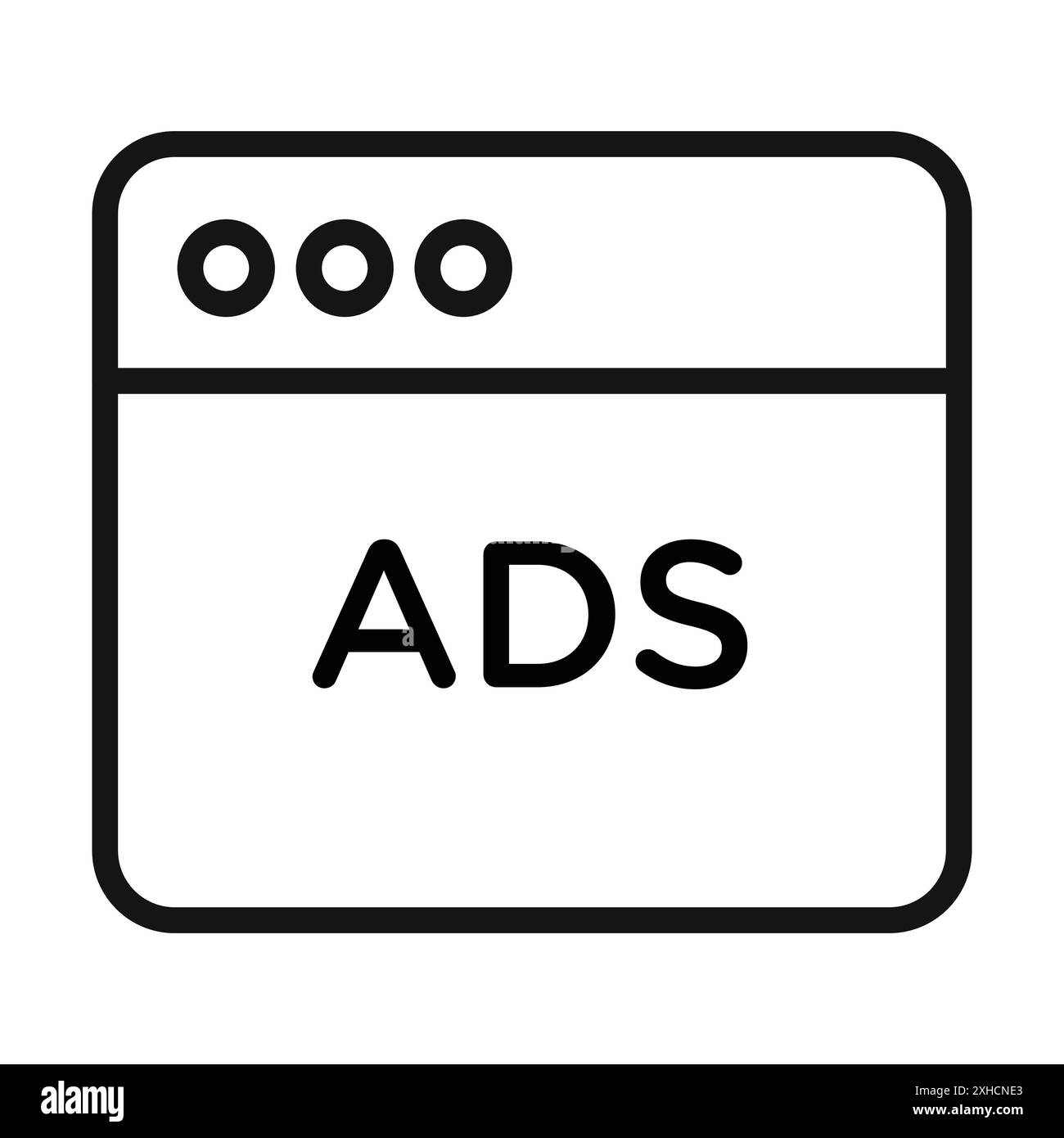 Ad icon Vector symbol or sign set collection in black and white outline ...