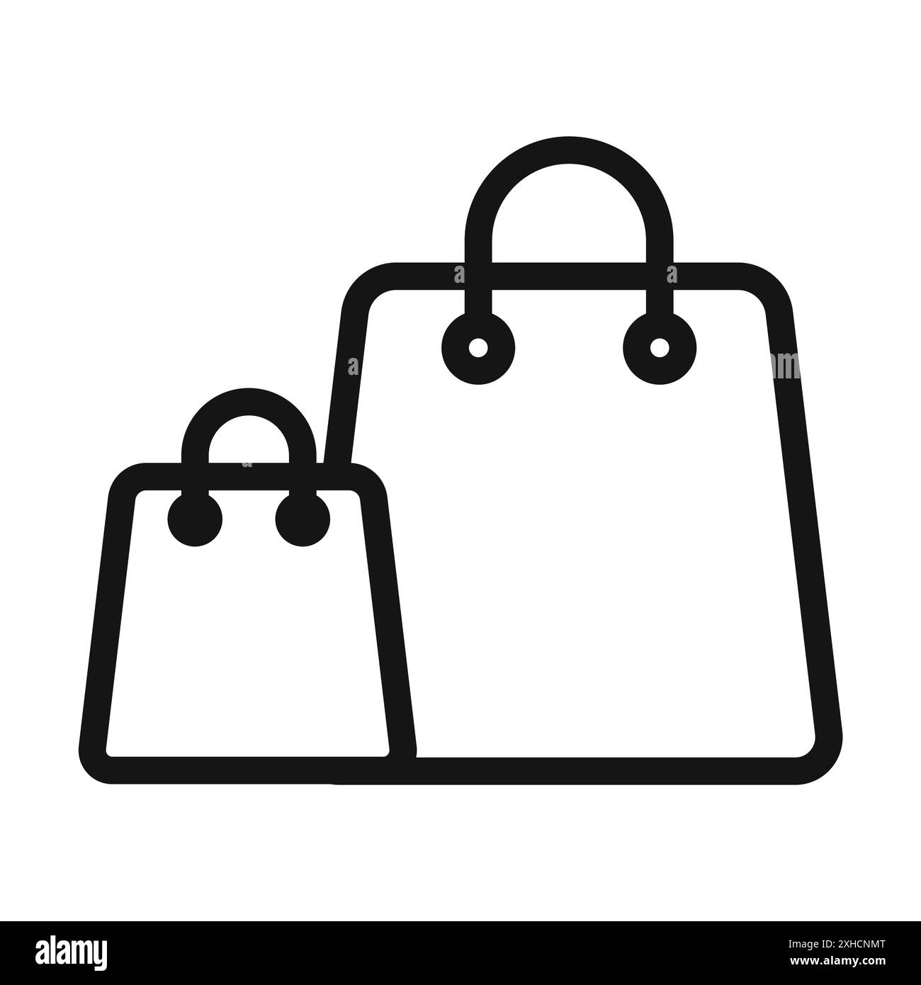 Bags Shopping icon Vector symbol or sign set collection in black and ...
