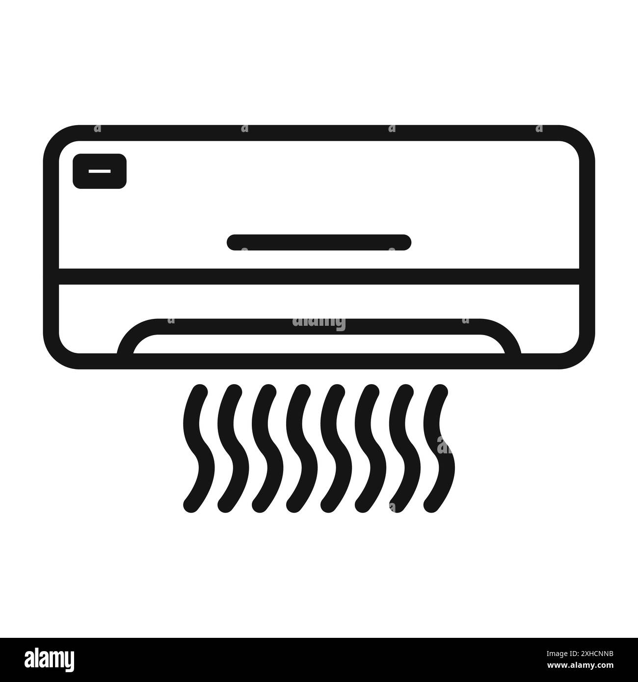 Air Conditioner icon Vector symbol or sign set collection in black and ...