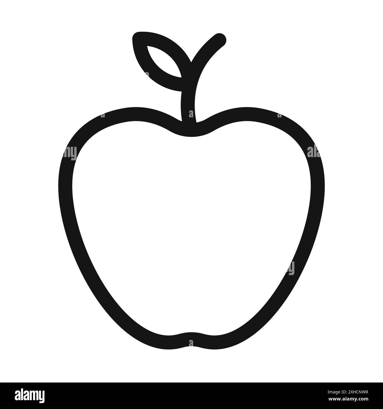Apple icon Vector symbol or sign set collection in black and white ...