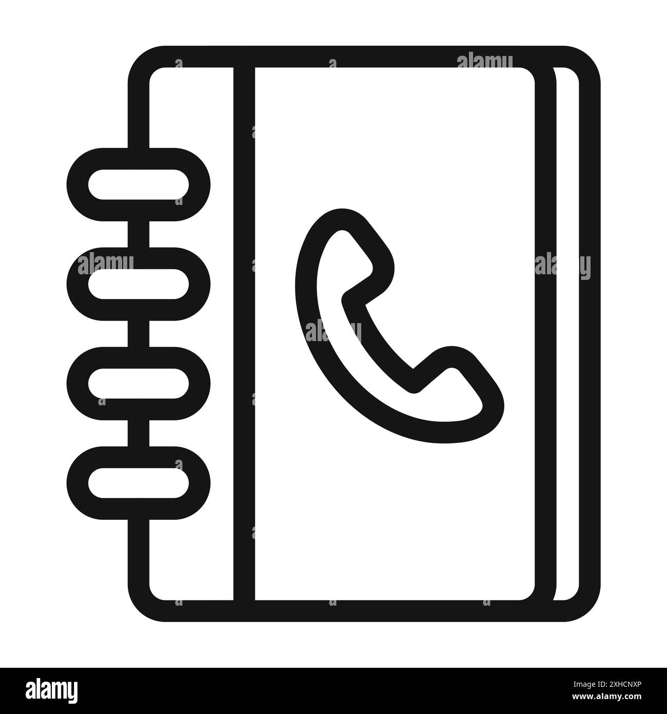 Address book icon Vector symbol or sign set collection in black and ...