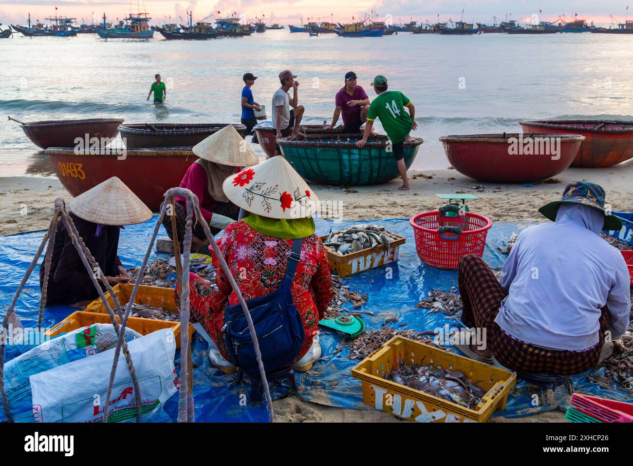 Tam Tien fish market at Quang Nam, Central Vietnam, Asia in June Stock ...