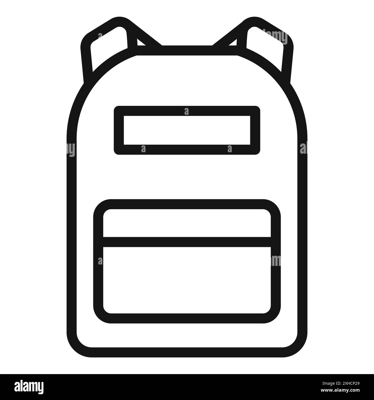 Backpack icon Vector symbol or sign set collection in black and white ...