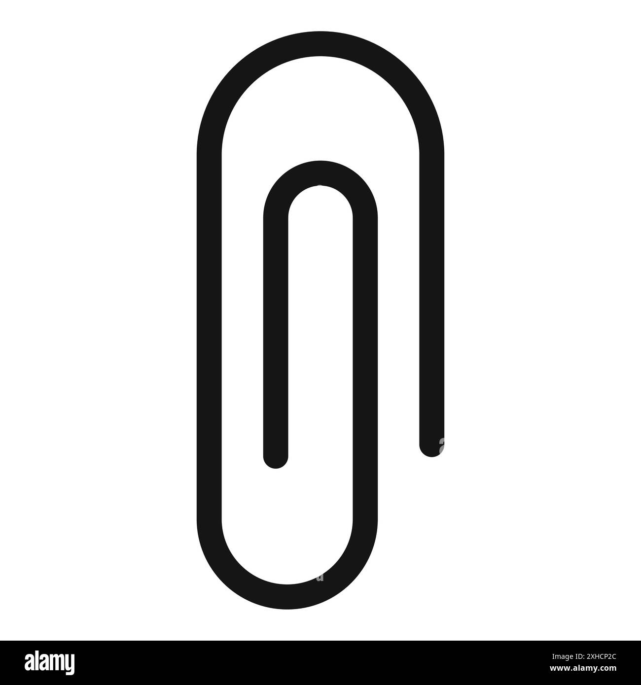 Attachment clip icon Vector symbol or sign set collection in black and white outline Stock ...