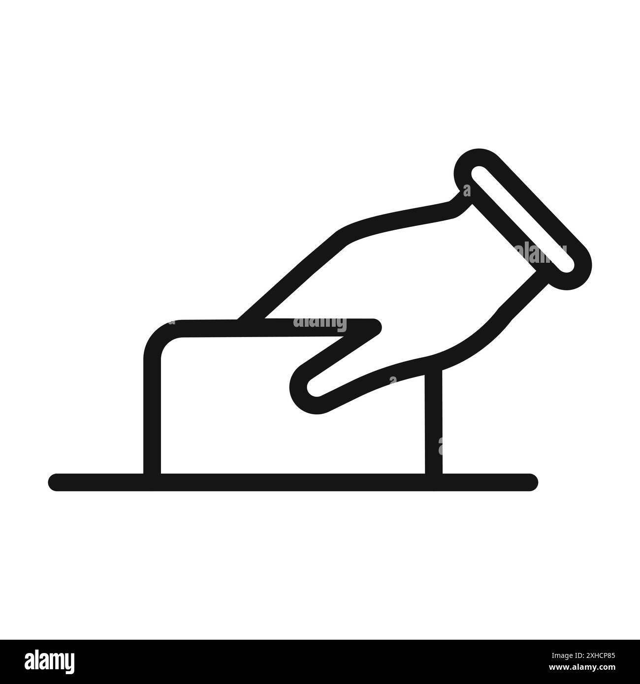 Ballot icon Vector symbol or sign set collection in black and white ...