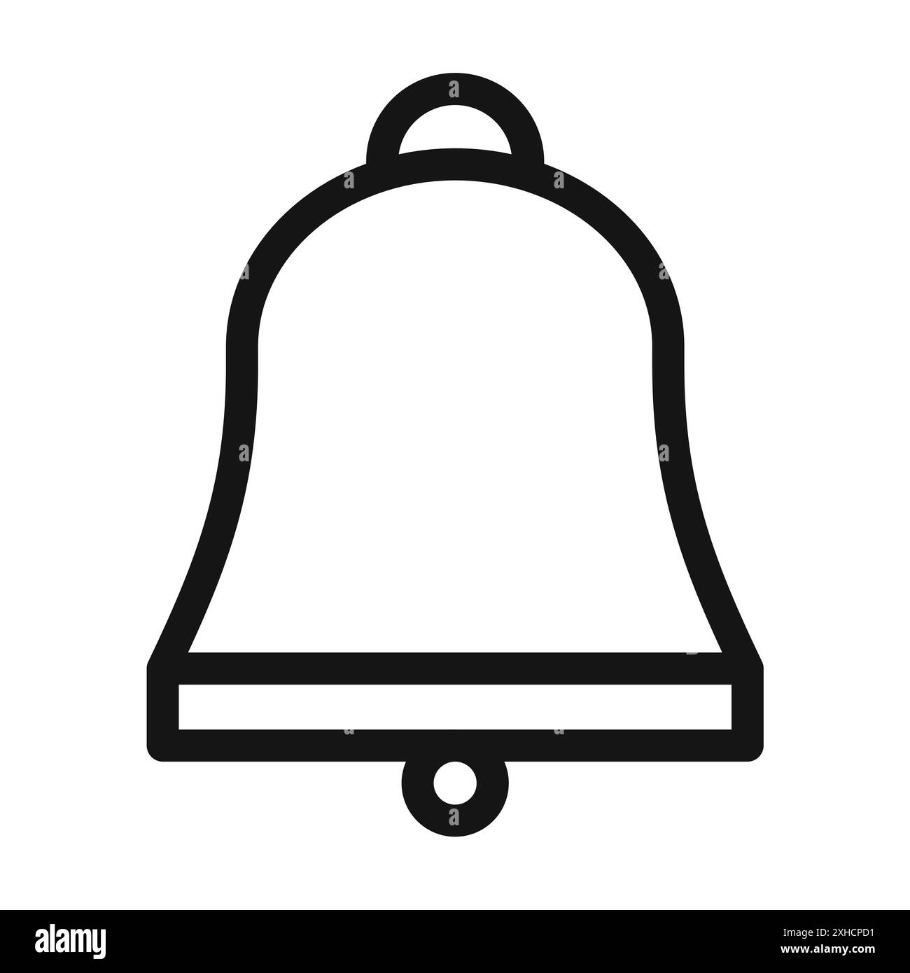 Bell ring icon Vector symbol or sign set collection in black and white ...