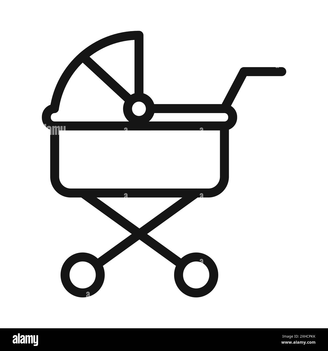 Baby carriage icon Vector symbol or sign set collection in black and ...