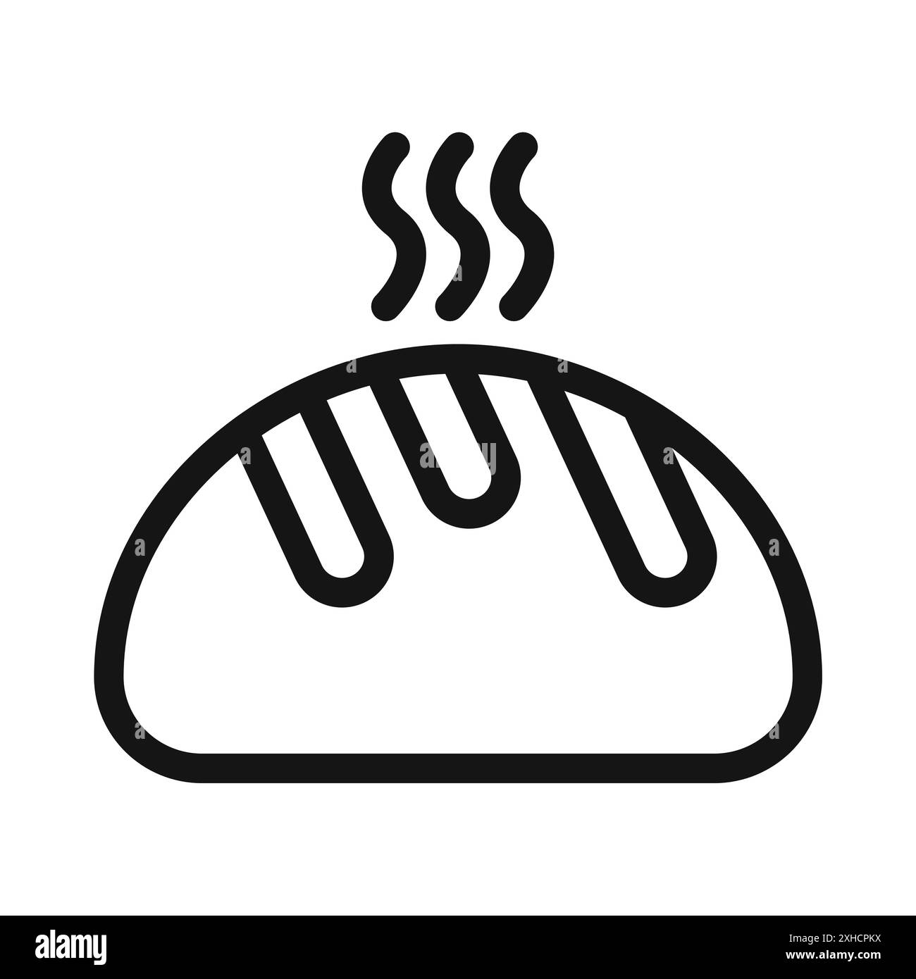Bread icon Vector symbol or sign set collection in black and white ...