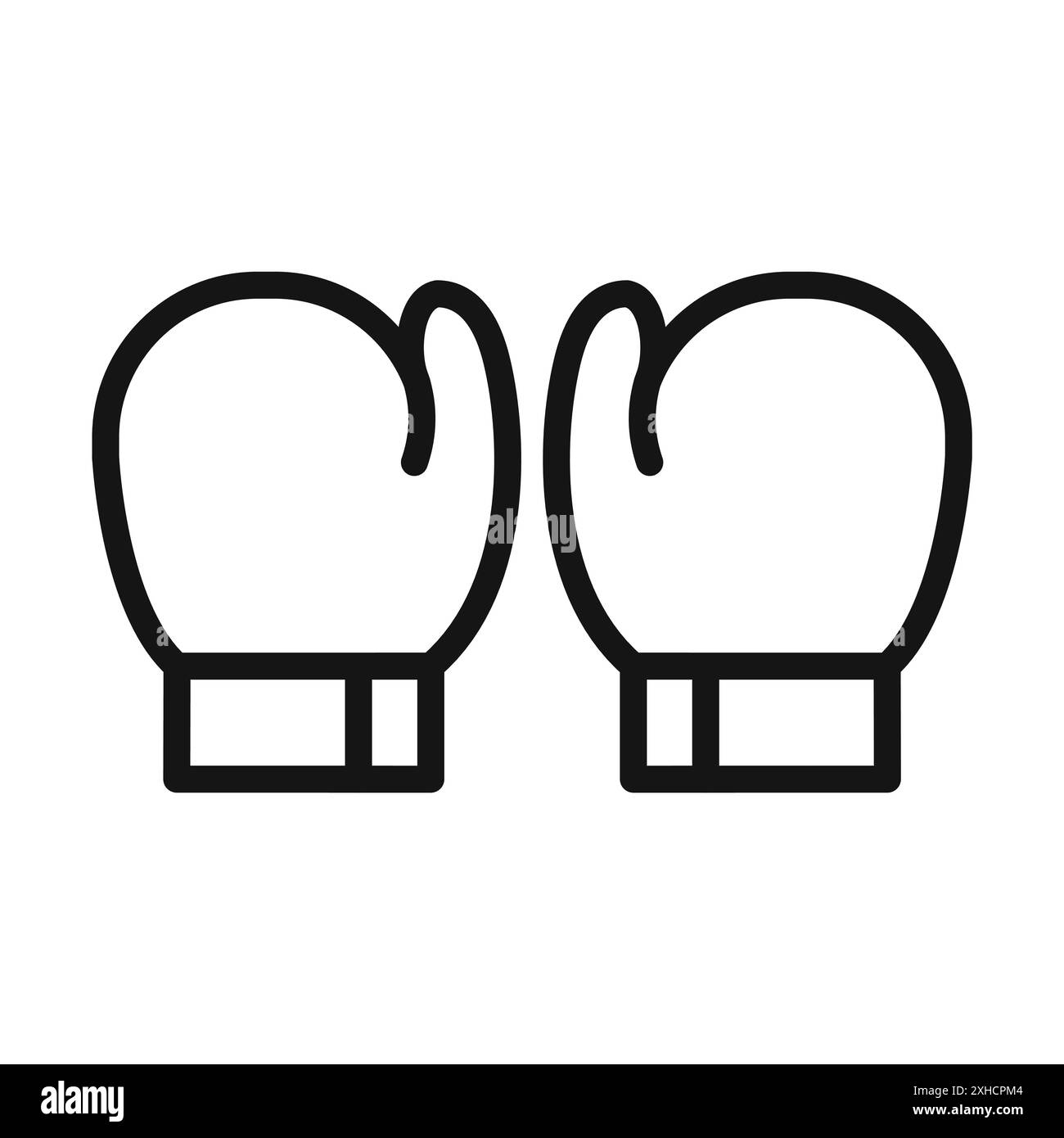 Boxing glove icon Vector symbol or sign set collection in black and ...