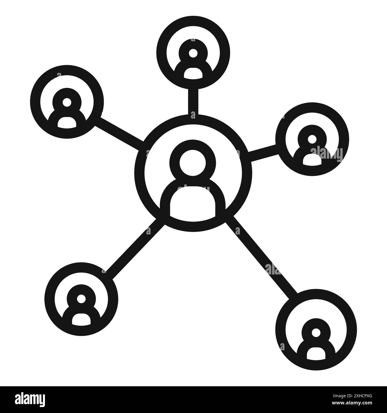 Chart network icon Vector symbol or sign set collection in black and ...