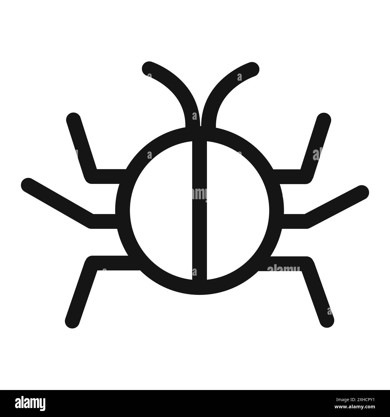 Bug icon Vector symbol or sign set collection in black and white ...
