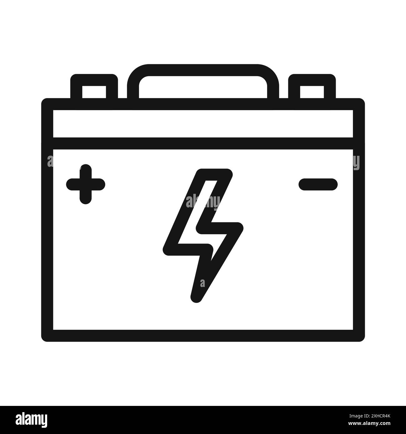Car battery icon Vector symbol or sign set collection in black and ...