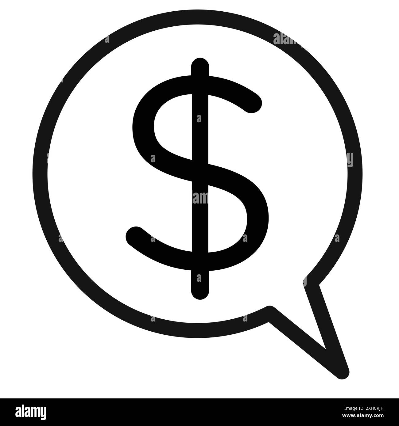 Comment dollar icon Vector symbol or sign set collection in black and ...