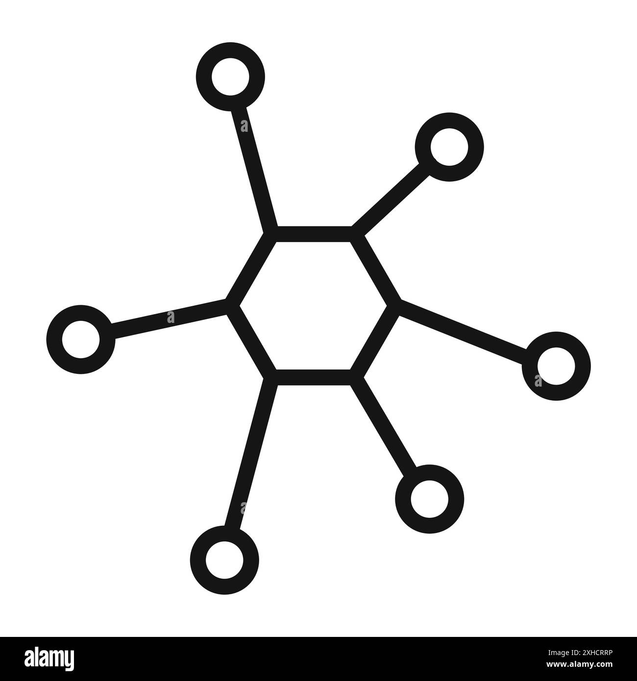 Chart connected icon Vector symbol or sign set collection in black and ...